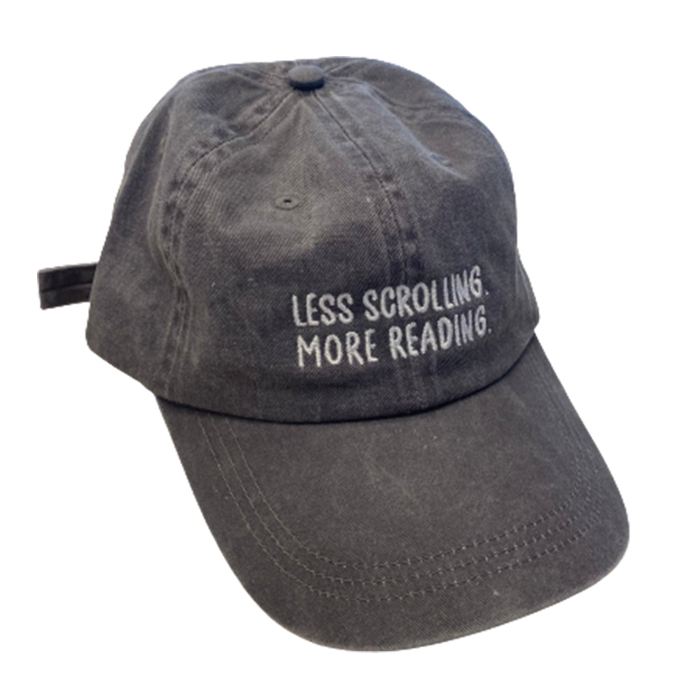 Less Scrolling More Reading Baseball Hat – Kind Cotton